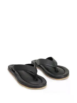 By Far Dasha 2.0 Leather Sandals - Black