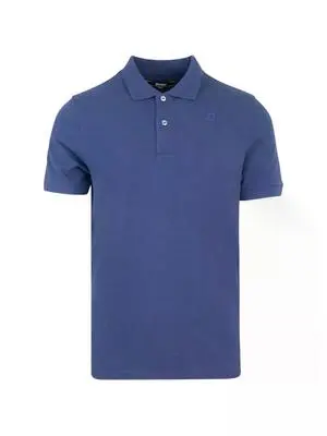 K-WAY Amedee Piquet Logo-patch Polo Shirt - Blue