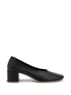 By Far Prudence Leather Pumps - Black