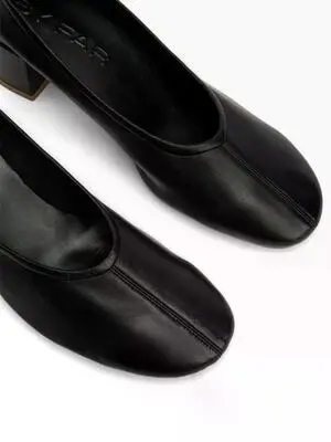 By Far Prudence Leather Pumps - Black