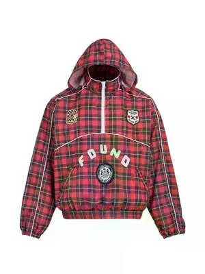 FOUND Plaid Embroidered Track Jacket