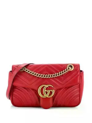 Gg Marmont Small Matelasse Shoulder Bags