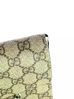 Gucci Dionysus Chain Wallet Gg Coated Canvas - Brown