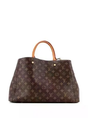 LOUIS VUITTON Montaigne Monogram Canvas Gm Tote Bag - Brown