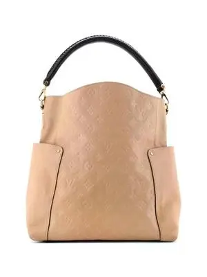 LOUIS VUITTON Bagatelle Monogram Empreinte Leather Hobo Bag - Neutrals