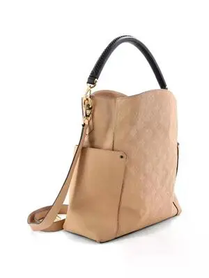 LOUIS VUITTON Bagatelle Monogram Empreinte Leather Hobo Bag - Neutrals