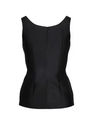 Magda Butrym Ruffled Floral Appliqué Top