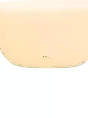 A.p.c. Curved Silhouette Shoulder Bag With Logo Lettering - Yellow