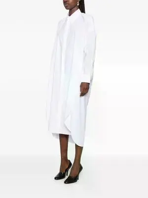 THE FRANKIE SHOP Bloom Organic Cotton Shirt Dress - White