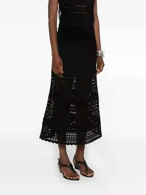 Simkhai Open-stitch Midi Skirt
