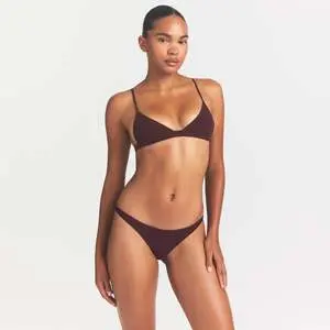 SKIMS Triangle Bralette | Red | Large | Everyday Cotton - Currant
