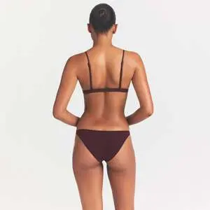 SKIMS Triangle Bralette | Red | Large | Everyday Cotton - Currant