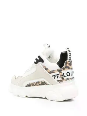 BUFFALO Cld Chai Leopard-print Panelled Sneakers