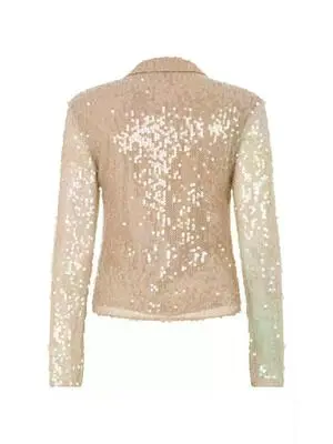 Veronica Beard Meryl Sequin Blouse - Neutrals