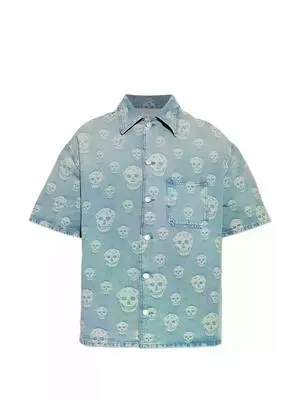 Alexander McQueen Skull-jacquard Short-sleeve Shirt
