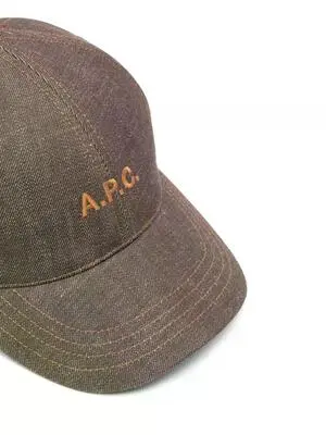 A.p.c. Charlie Logo Embroidered Baseball Cap - Brown