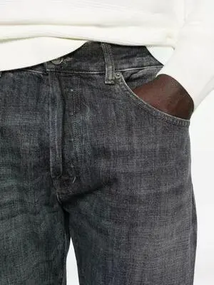 DONDUP Faded Effect Straight Leg Jeans - Blue