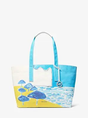 Michael Kors X Christina Zimpel Large Canvas Tote Bag