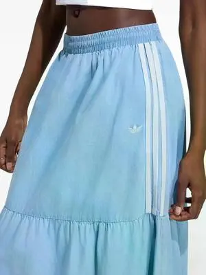 Adidas Tiered Maxi Skirt With Embroidered Logo
