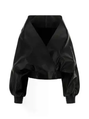 Balenciaga Off-the-shoulder Cropped Jacket