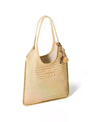 Miu Miu Ivy Raffia Crochet Bag - Neutrals
