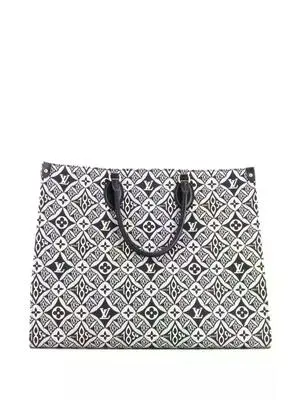 LOUIS VUITTON Louis Vuitton Onthego Limited Edition Since 1854 Monogram Jacquard GM Tote Bag Black