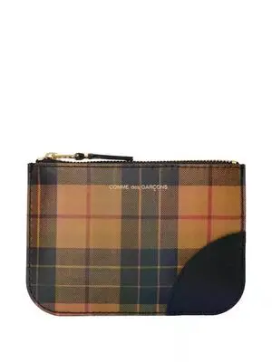 Comme Des Garçons Lenticular Tartan Wallet - Brown