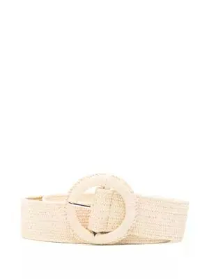 BECKSÖNDERGAARD Zia Woven Round-buckle Belt - Neutrals
