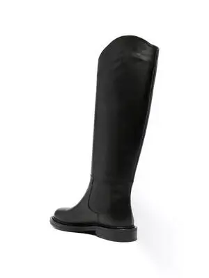 ADRIANNA FERETTI Knee High Curved Edge Boots