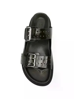 A.emery Leon Flat Sandals - Green