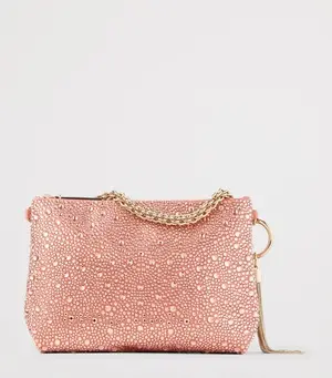 JIMMY CHOO Callie Embellished Clutch Bag - Pink