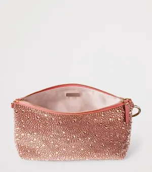 JIMMY CHOO Callie Embellished Clutch Bag - Pink