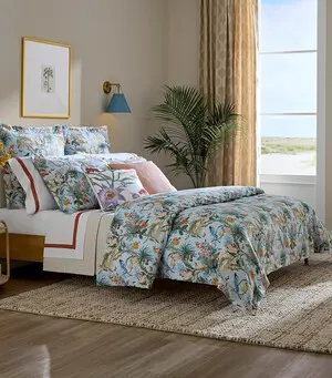 SFERRA X Scalamandré Cotton Cinque Terra King Duvet Cover - Blue