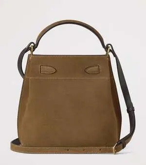 Mulberry Suede Islington Bucket Bag - Beige