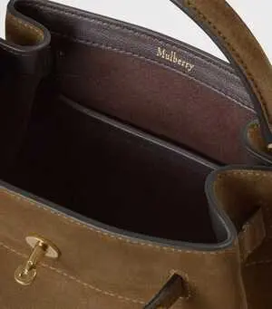 Mulberry Suede Islington Bucket Bag - Beige