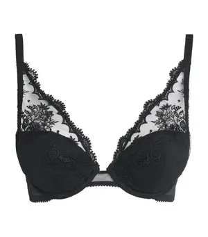 Simone Perele Lace Intrigue Plunge Push-up Bra - Black
