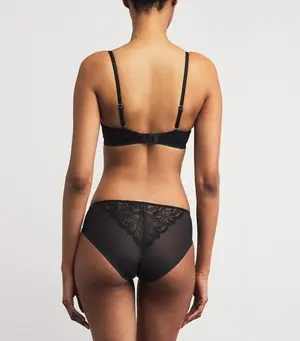 Simone Perele Lace Intrigue Plunge Push-up Bra - Black