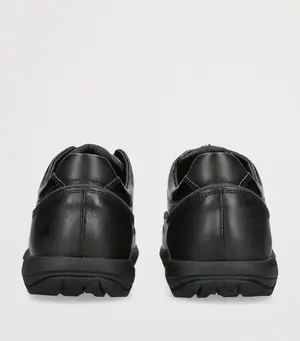 Diemme Crackled Leather Licata Sneakers - Black