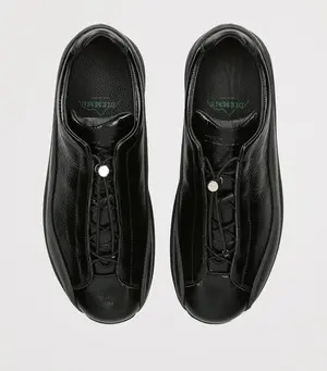 Diemme Crackled Leather Licata Sneakers - Black