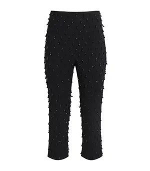 Carolina Herrera Embellished Cropped Trousers - Black