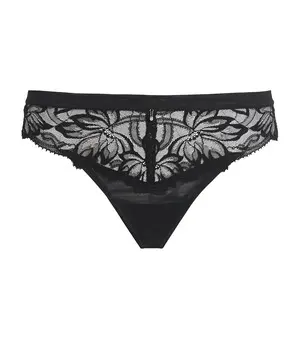 Wacoal Lace-trim Abéllia Tanga - Black