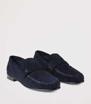 JIMMY CHOO Ellis Suede Loafers - Blue