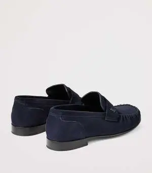 JIMMY CHOO Ellis Suede Loafers - Blue