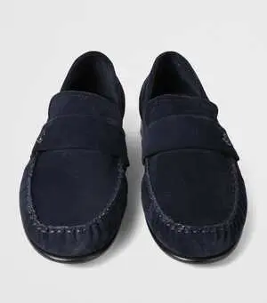 JIMMY CHOO Ellis Suede Loafers - Blue