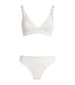 Hunza G Tessa Eyelet Bikini - White