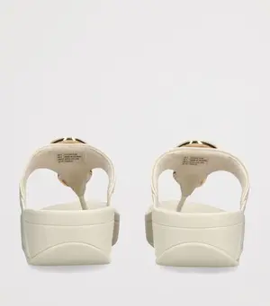 Fitflop Lulu Marble Stone Embellished Toe-post Sandals - Beige