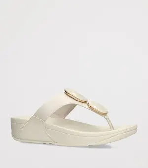 Fitflop Lulu Marble Stone Embellished Toe-post Sandals - Beige