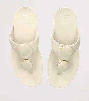 Fitflop Lulu Marble Stone Embellished Toe-post Sandals - Beige