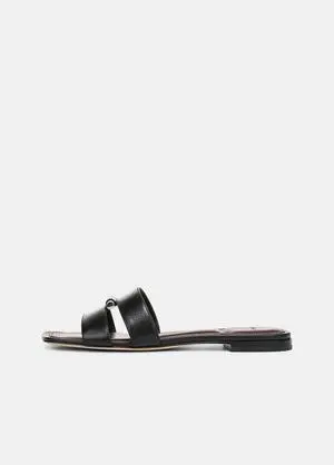 Vince Piper Leather Slide Sandal - Black