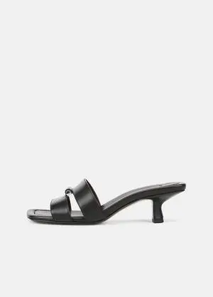 Vince Piper Leather Heeled Sandal - Black